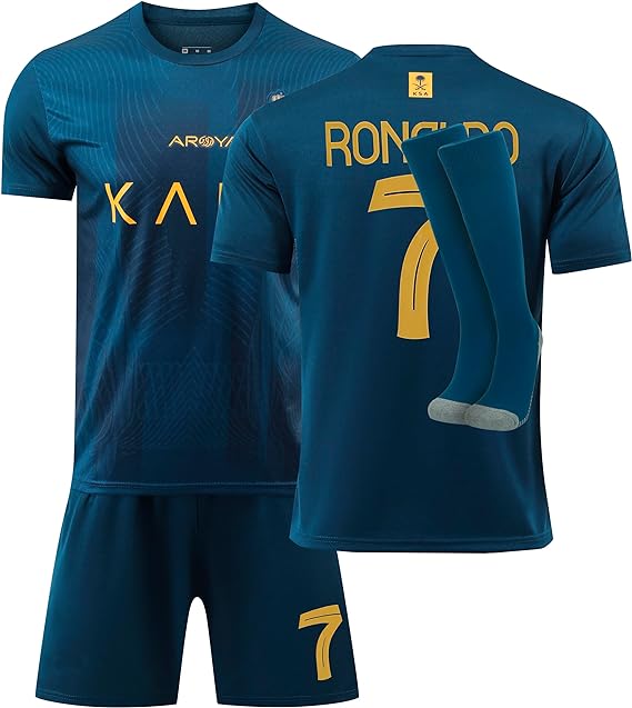 Soccer Jerseys Replica 2023-24 Famous Player Ronaldo Away Kids Adults ...